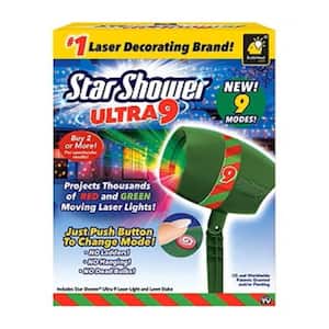 Star Shower Slide Show Christmas LED Holiday Projector w Remote, AS ...