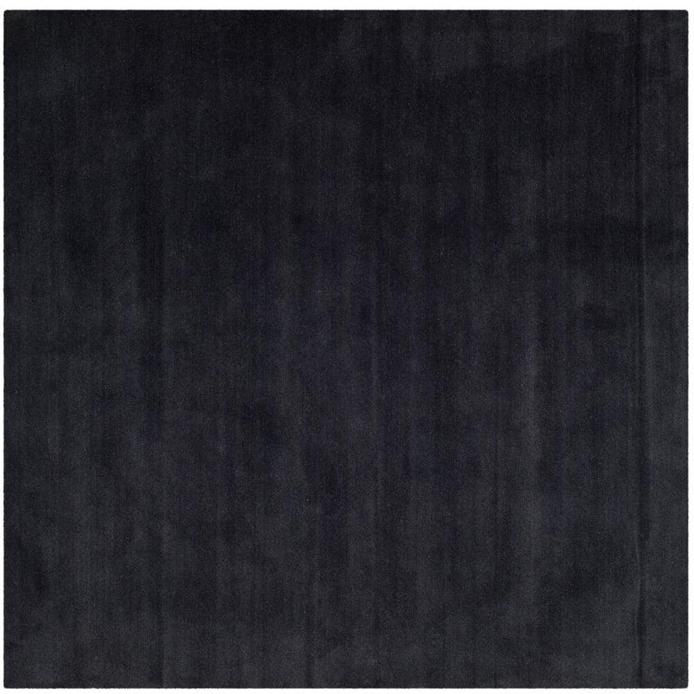 SAFAVIEH Himalaya Black 8 ft. x 8 ft. Square Solid Area Rug HIM610C-8SQ ...