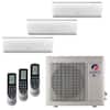 GREE Gen3 Smart Home 24,000 BTU 2-Ton Triple-Zone Ductless Mini Split Air Conditioner with Heat ...