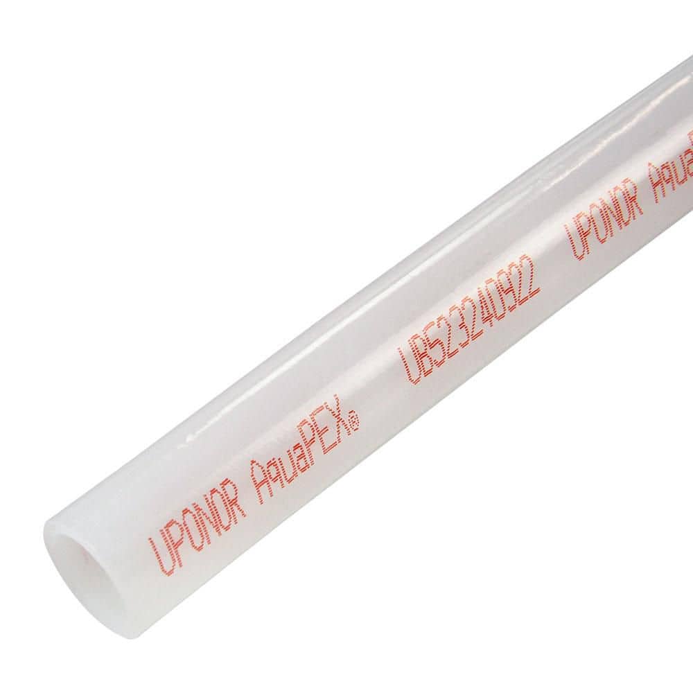 Uponor AquaPEX 3/4 in. x 10 ft. Straight Length White with Red Print PEX-A Expansion Pipe ...