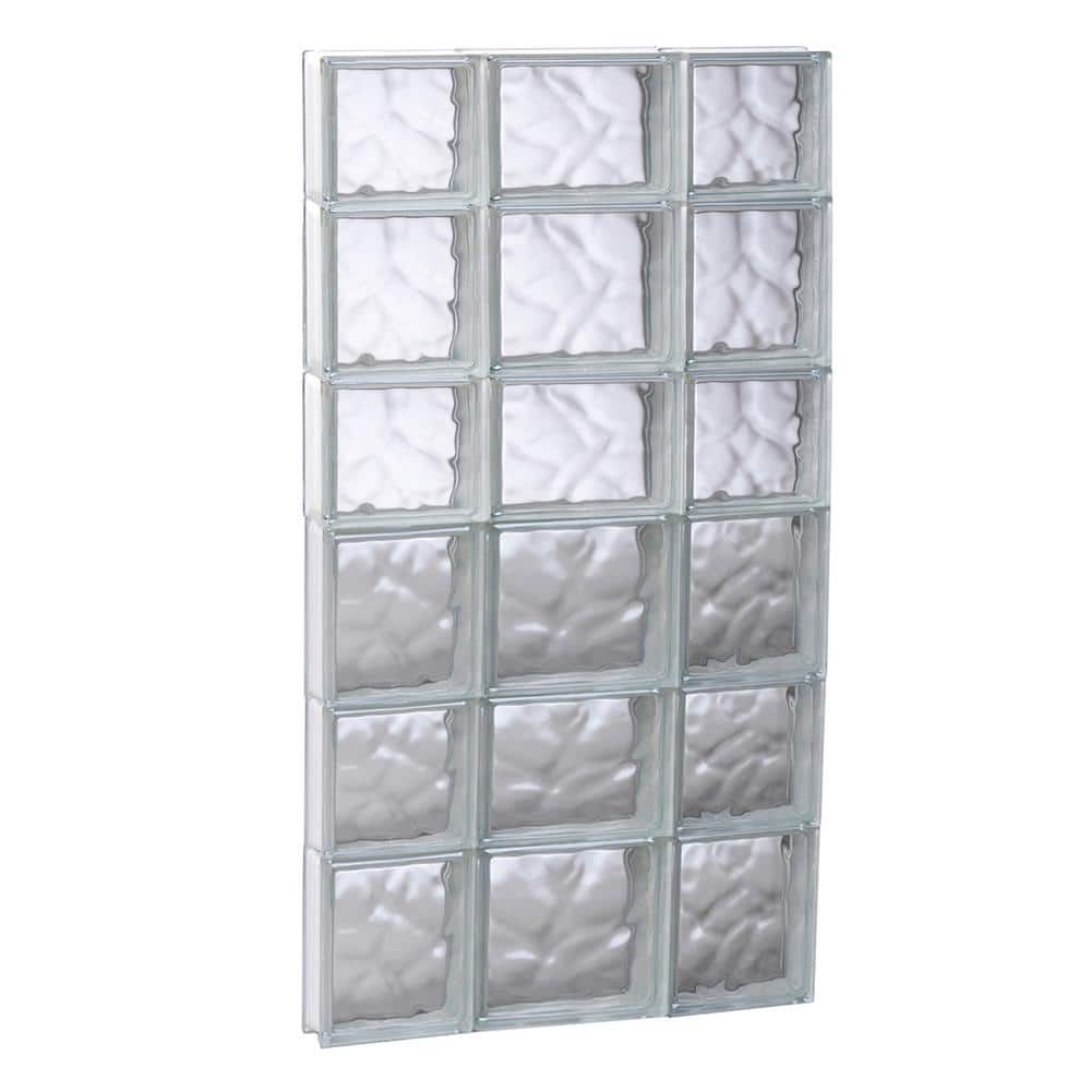 Clearly Secure 19.25 in. x 40.5 in. x 3.125 in. Frameless Wave Pattern ...