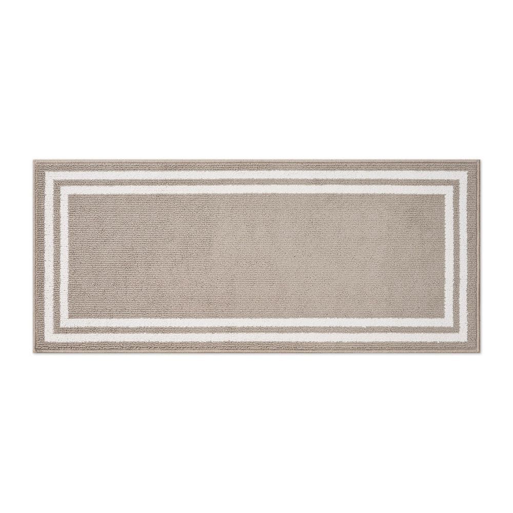 Laura Ashley Debbie Double Border 2- Tone Linen/Ivory 2 ft. x 5 ft ...