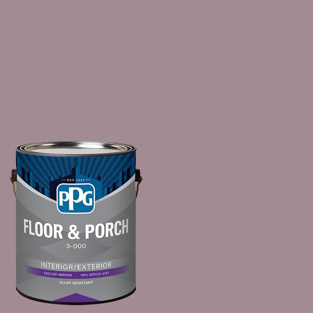 PPG 1 gal. PPG1046-5 Gothic Amethyst Satin Interior/Exterior Floor and ...