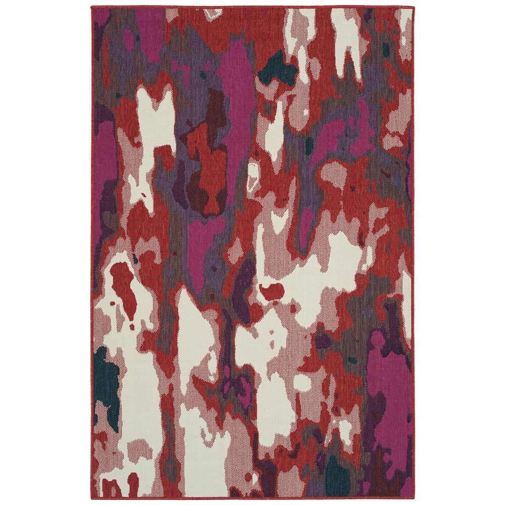 Kaleen Pianta Collection Red 1'11" x 3'7" Rectangle Residential Indoor ...