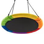 Costway Spider Web Chair Swing with Adjustable Hanging Ropes Kids Play ...