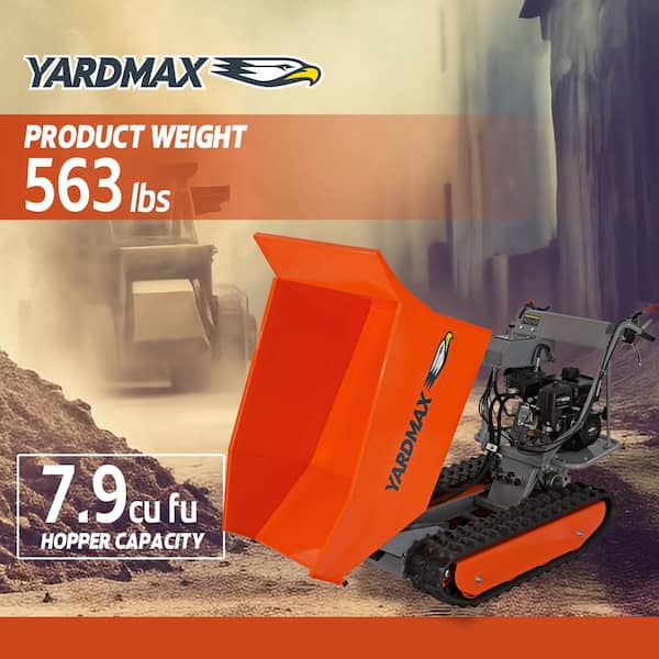 YARDMAX YD8105 Track Barrow with Hydraulic Assist, 1100lb. Capacity ...