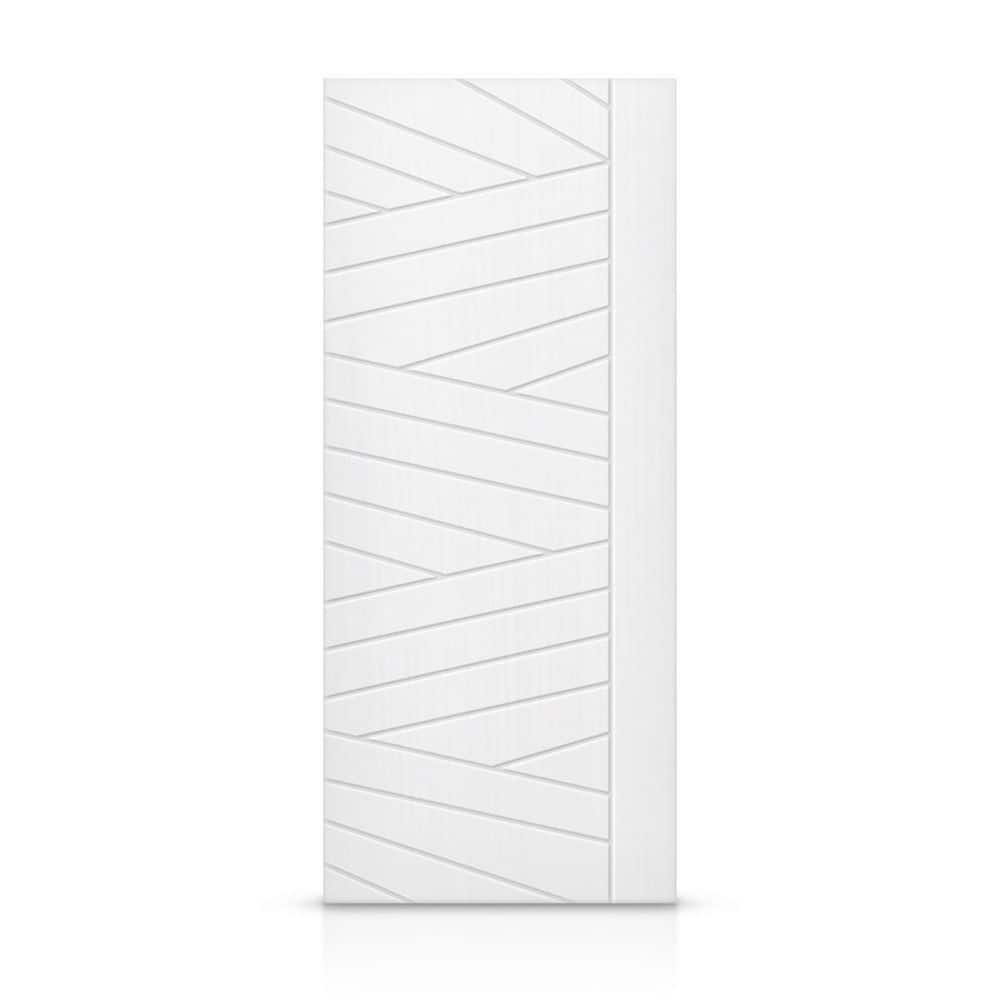 CALHOME 30 in. x 84 in. Hollow Core White Painted Composite MDF ...