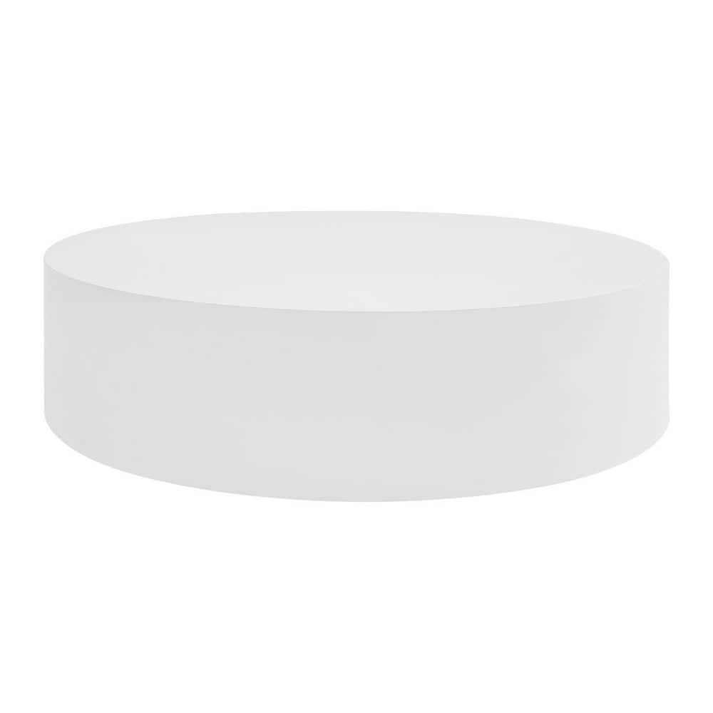 YIYIBYUS 23.62 in. x 5.9 in. White Round Metal Iron Decorative Stand ...