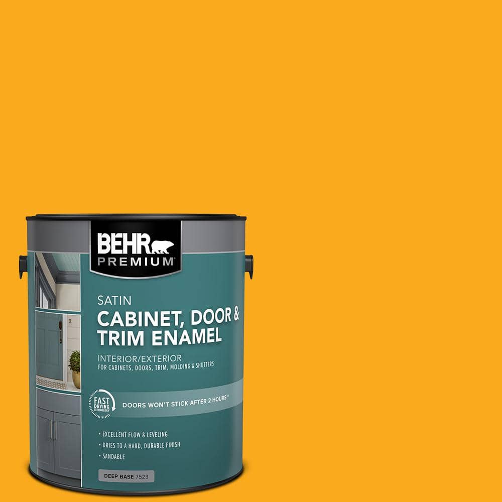 BEHR PREMIUM 1 gal. #P270-7 Sunny Side Up Satin Enamel Interior ...