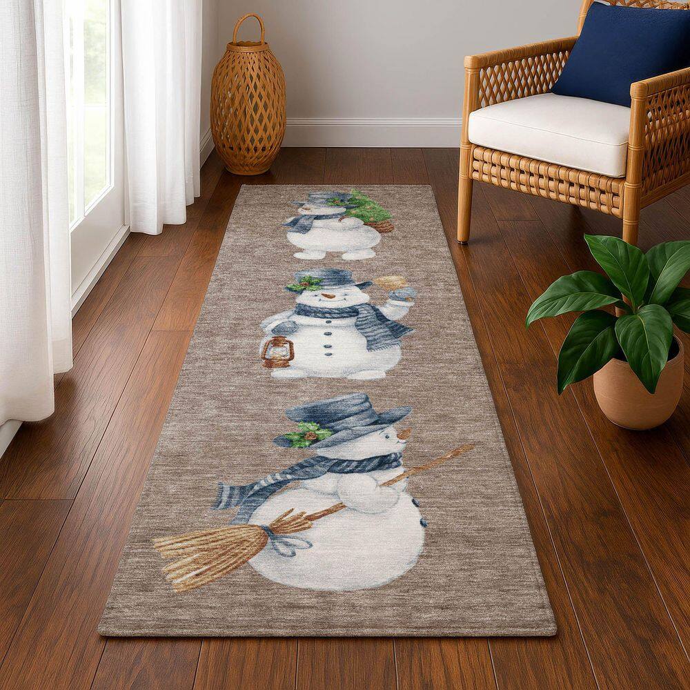 Addison Rugs Mayfield Premium Machine Washable Abstract AMF1826 Taupe 2 ...