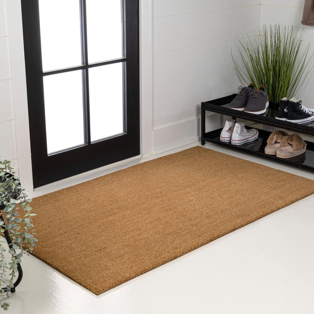 JONATHAN Y Peater Classic Casual Commercial Indoor Natural Coir Light ...