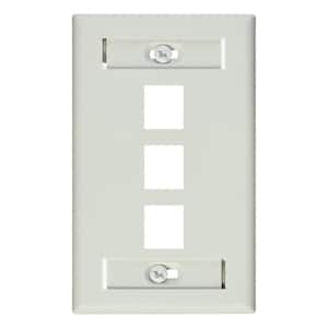 Leviton White 1-Gang Audio/Video Wall Plate (1-Pack) 42080-1IS - The ...