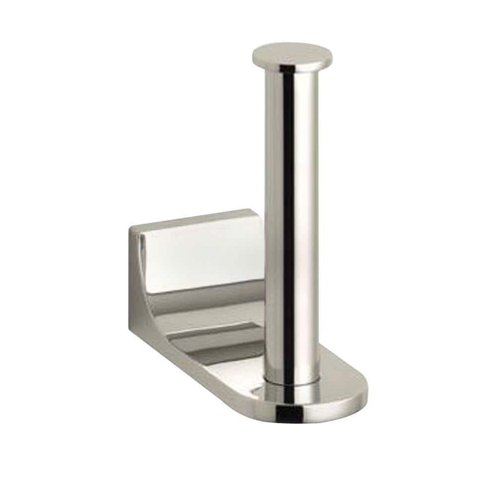 KOHLER Loure Vertical Single Post Toilet Paper Holder In Vibrant Polished Nickel K 11583 SN kohler-loure-vertical-single-post-toilet-paper-holder-in-vibrant-polished-nickel-k-11583-sn
