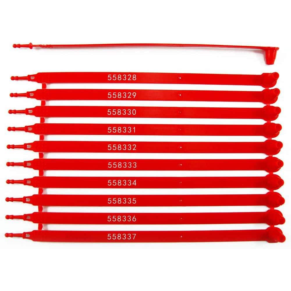 20-30 lb Break Strength 9.76 Plastic Security Seals Numbered Tamper ...