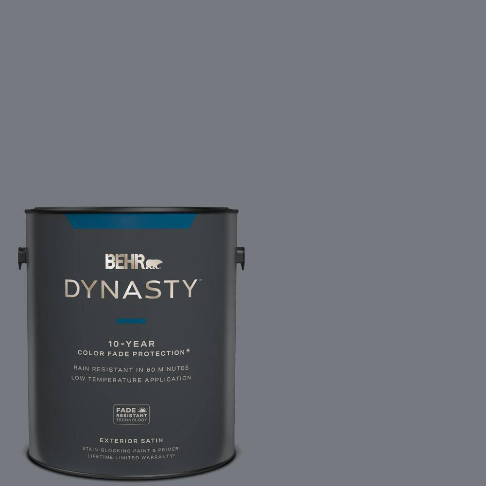 BEHR DYNASTY 1 gal. #N510-5 Liquid Mercury color Satin Enamel Exterior ...