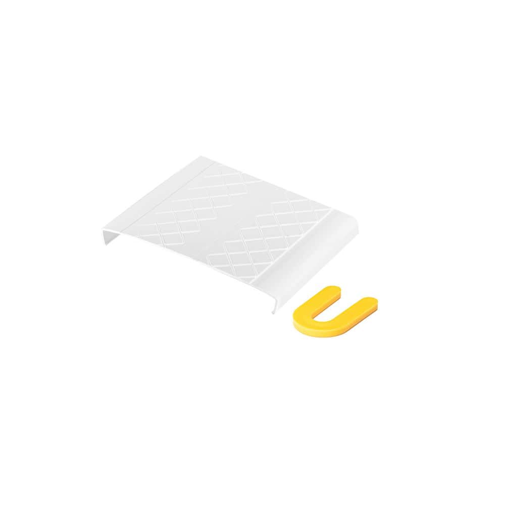 Deck-Top 1/2 in. x 5-1/2 in. x 3 in. Classic White PVC Decking Board ...