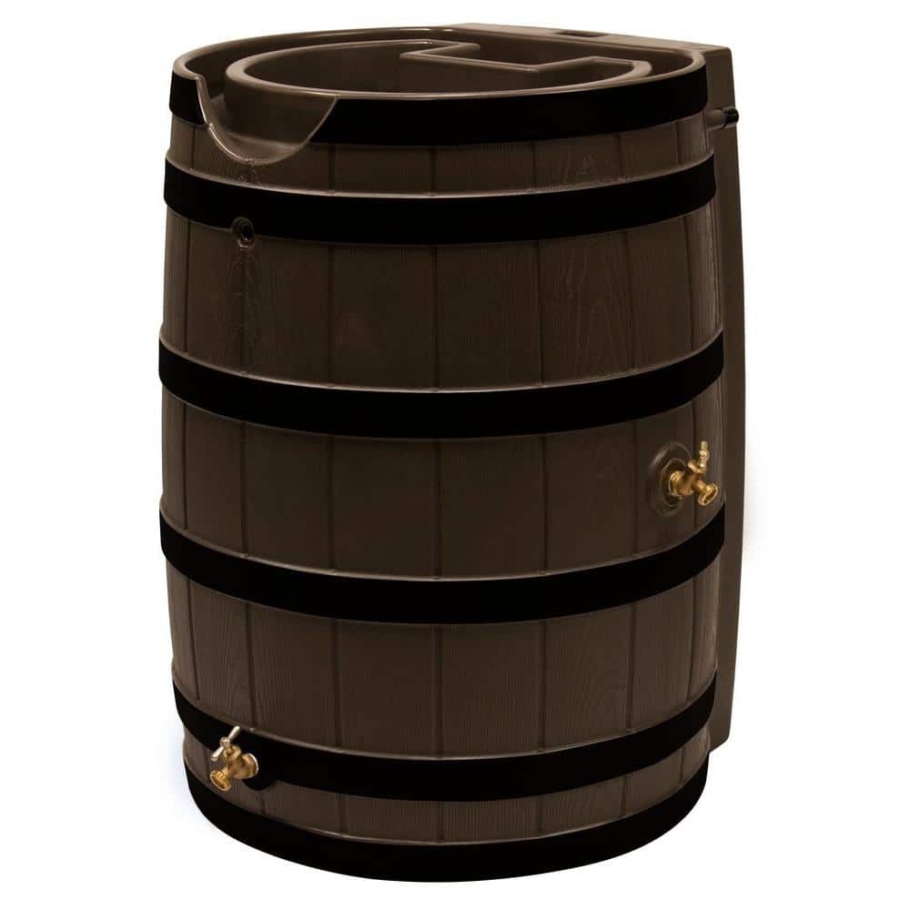Rain Wizard 65 Gal. Rain Barrel RW65-DR-OAK - The Home Depot