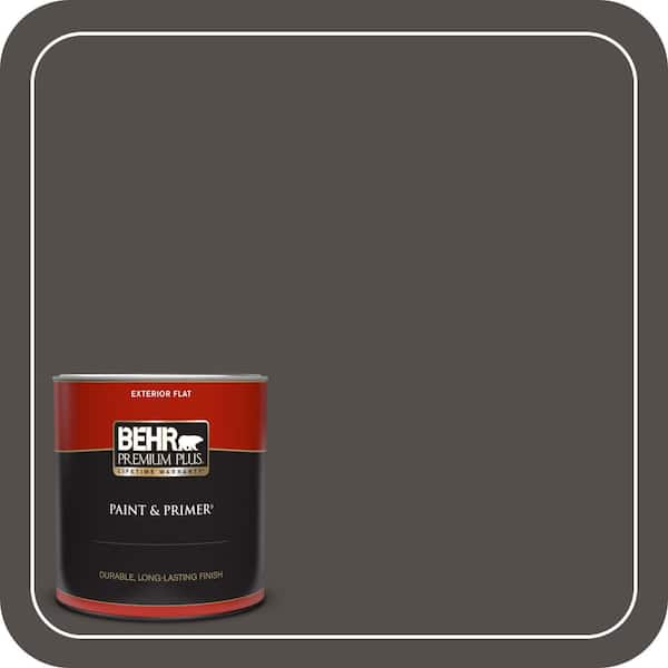 BEHR PREMIUM PLUS 1 qt. #PPU24-02 Berry Brown Flat Exterior Paint ...