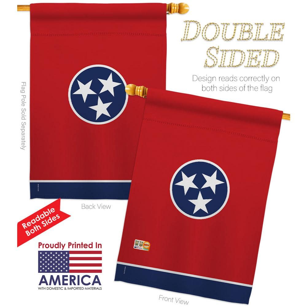 Buy 2.5 ft. x 4 ft. Polyester Tennessee States 2-Sided House Flag ...