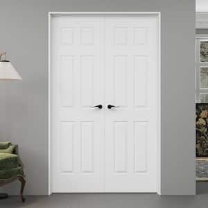 ARK DESIGN 72 in. x 80 in. Universal 6-Panel Painted Solid Core Wood ...