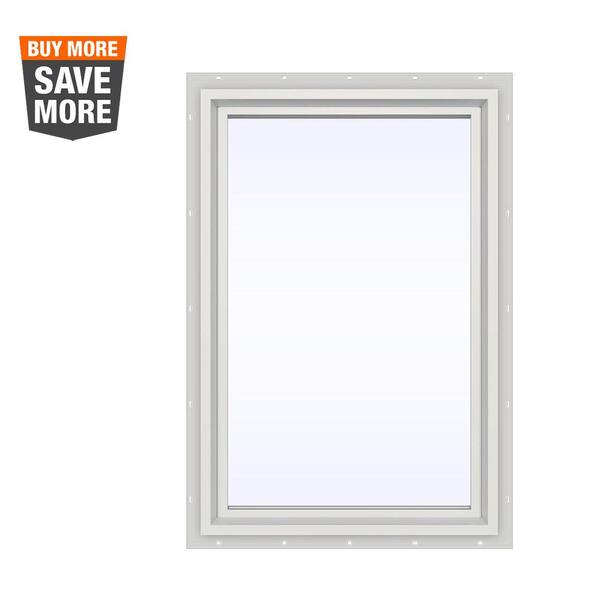 JELD-WEN 23.5 in. x 29.5 in. V-4500 Series White Vinyl Picture Window w ...
