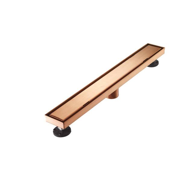 Elegante Drain Collection 30 in. Linear Stainless Steel Shower Drain ...