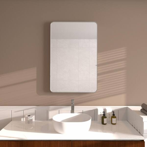 Reviews for Hermitage Bath Zyphi 24 in. W x 36 in. H Rectangular Framed Wall Bathroom Vanity ...