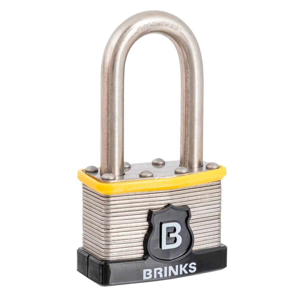 Brinks 2-in. (50 mm) Commercial‑Grade Stainless Steel Keyed Padlock, 2 ...