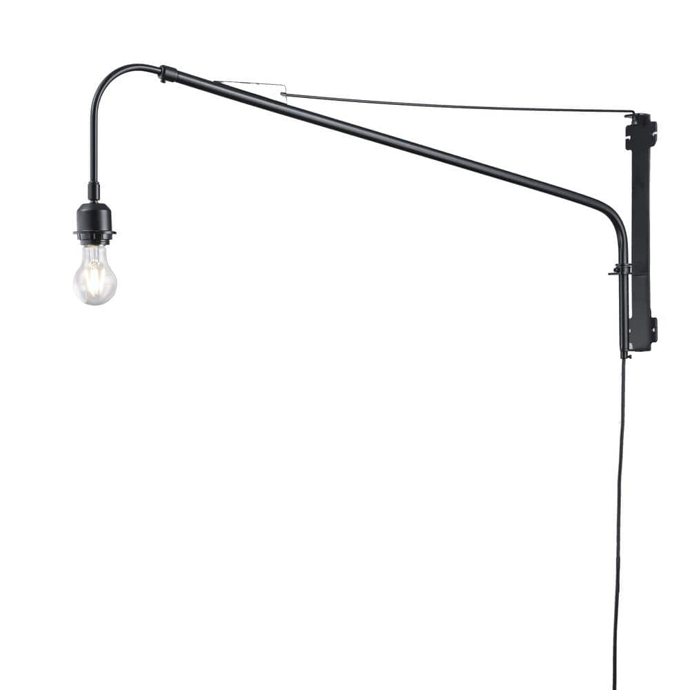 ELE Light & Decor Vienna 1-Light Plug-In Adjustable Swing Arm Wall Lamp ...