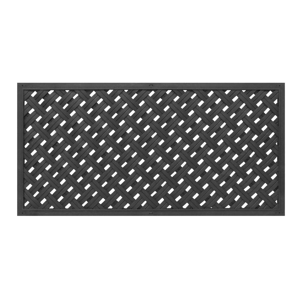 DISTINCT 24 in. x 48 in. Wesley Black Recycled Rubber Decorative ...