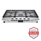 LG 36 in. Gas Cooktop in Stainless Steel with 5 Burners and EasyClean ...