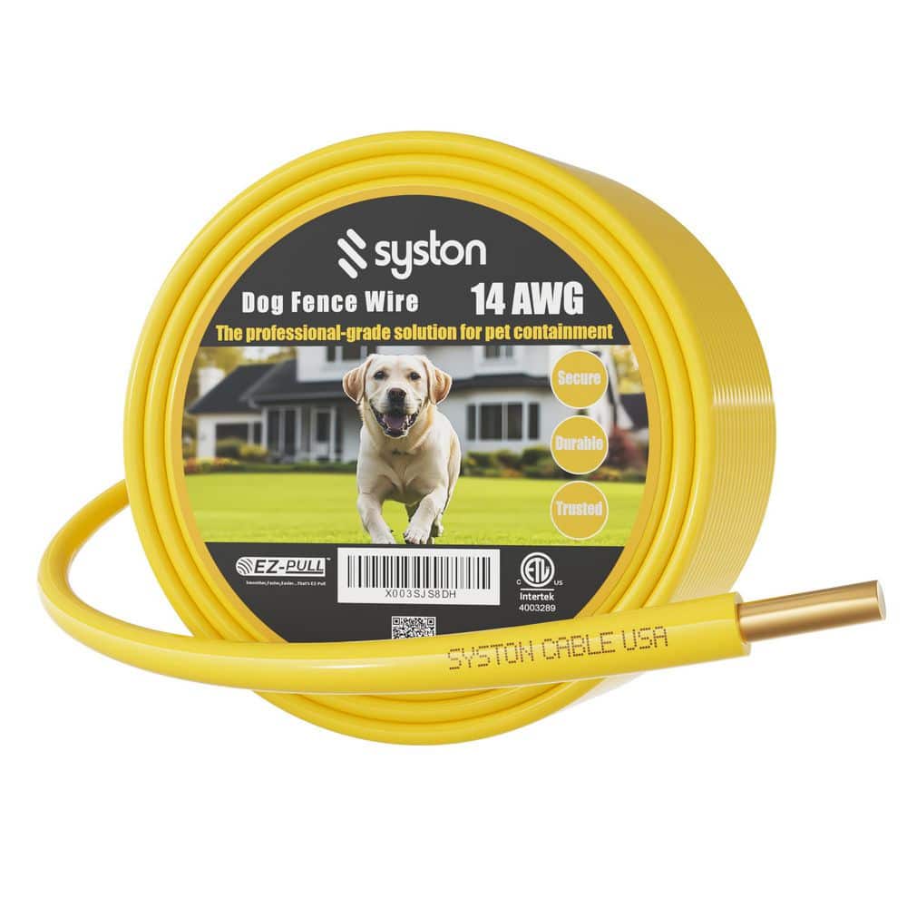 Syston Cable Technology 250 ft. 14/1 Yellow Direct Burial Solid Bare Copper Dog Fence Wire-Low ...
