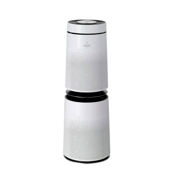 LG PuriCare 360 True HEPA Air Purifier Tower with Clean Booster and Odor Reduction in White AS560DWR0 The Home Depot