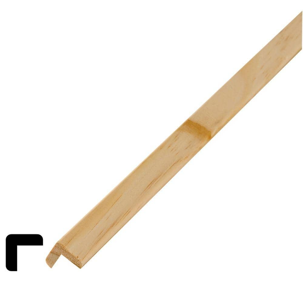 Alexandria Moulding WM 206 3/4 in. x 3/4 in. Pine Outside Corner Casing ...