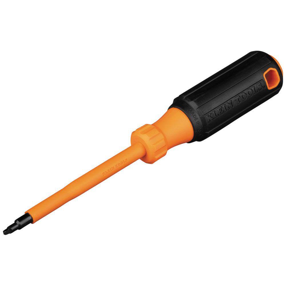 Klein Tools #1 Square Tip, 4 in. Shank Insulated Screwdriver 6884INS ...