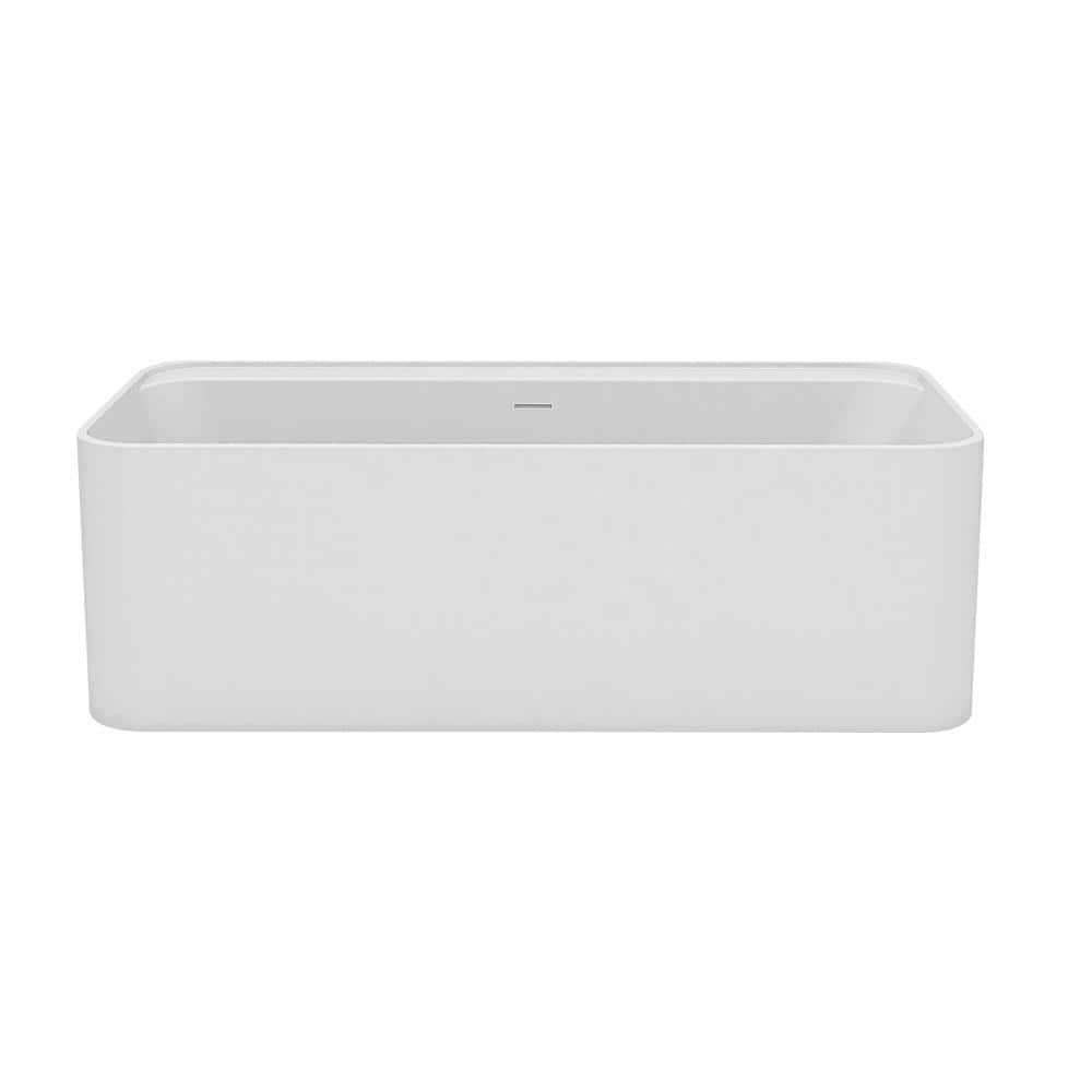 CASAINC 67 in. x 31 in. Freestanding Stone Resin Solid Surface ...
