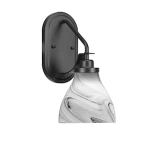 Monroe 1-Light Matte Black Wall Sconce 2R611MB9975 - The Home Depot