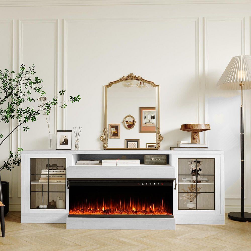 ToolCat 60 in. Freestanding Fireplace TV Stand with 30 in. Electric ...