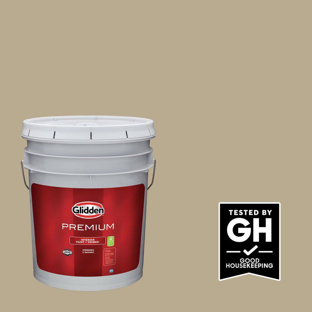Glidden Premium 5 gal. PPG1102-4 Prairie Dust Semi-Gloss Interior Latex ...