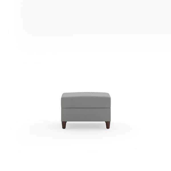 HOMESTYLES Blake Gray Modern Square Ottoman 2000-08-FB02 - The Home Depot