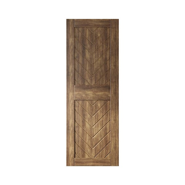 HOMACER JT3 26 in. x 84 in. C-Panel Solid Core Dark Walnut Fishbone ...