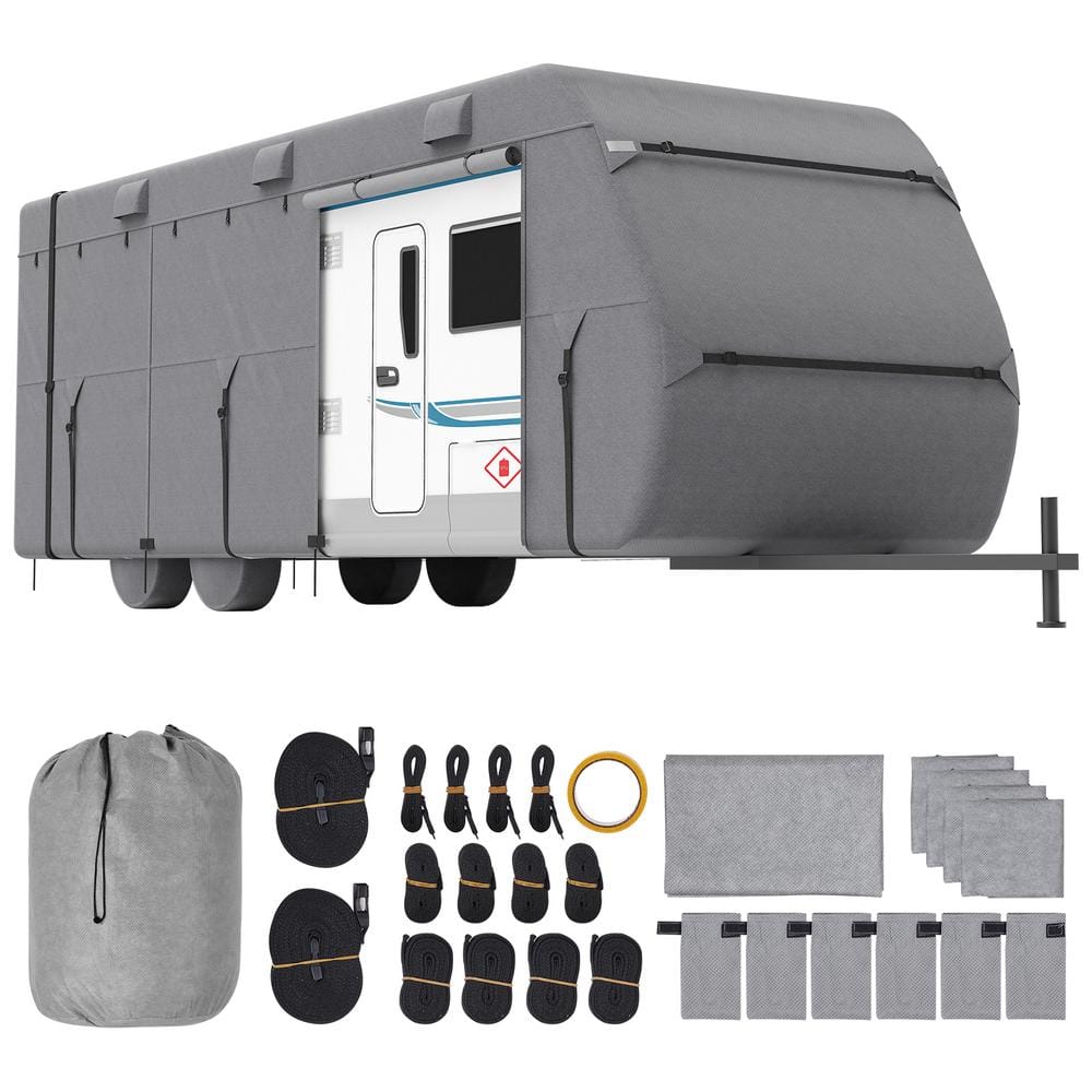 VEVOR Travel Trailer Cover, 38-40 ft. RV Cover, 4-Layer Non-Woven ...