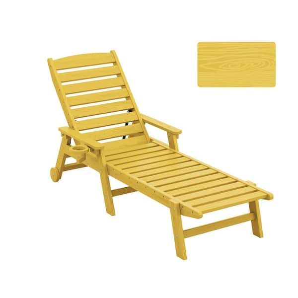JEAREY Classic Lemon-Yellow Plastic Adirondack Chair (Set of 1) JCTRTY ...