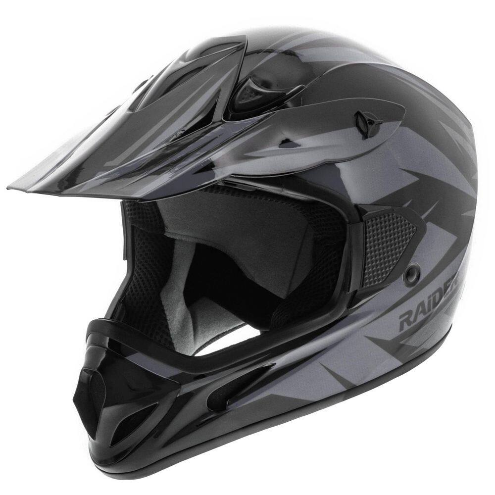 RAIDER RX2 ADULT MX HELMET BLK/GREY-XL 2171916 - The Home Depot