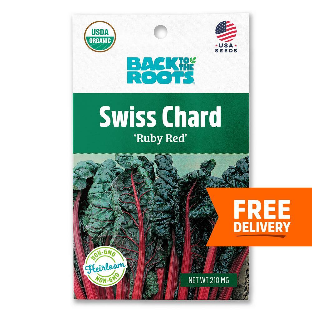 Back to the Roots Organic Ruby Red Swiss Chard Seed (1-Pack) 46033 - The Home Depot