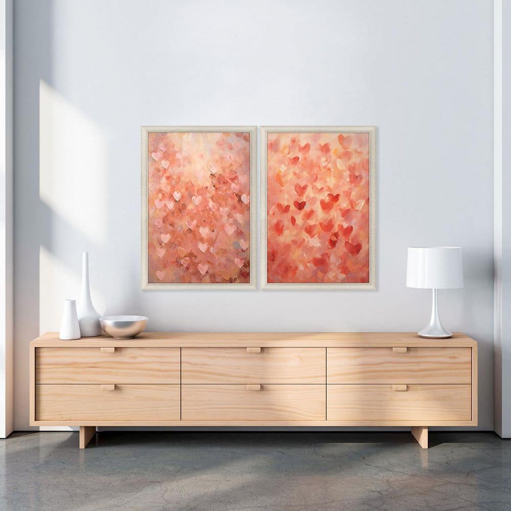 Paragon Petal Prints 2 Piece Framed Giclee Abstract Art Print 33 in. x ...