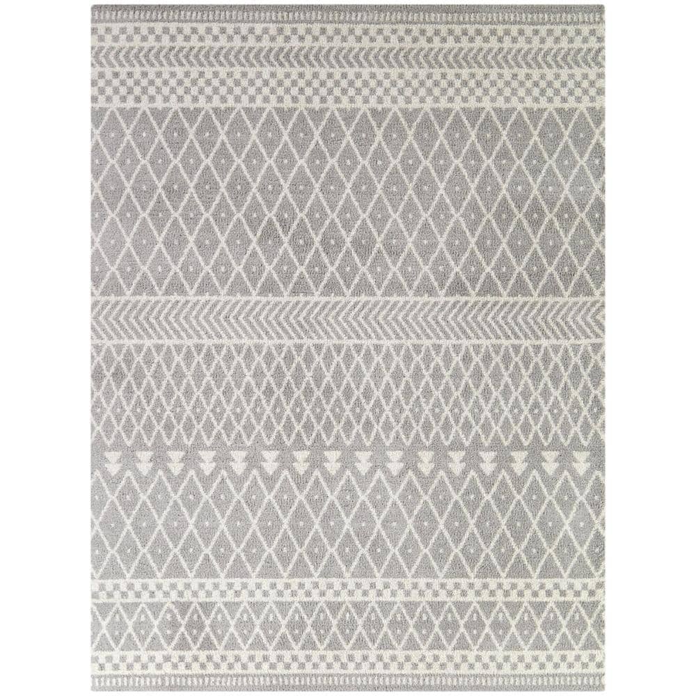 BALTA Ceram Grey 8 ft. x 10 ft. Moroccan Area Rug 3130976 - The Home Depot