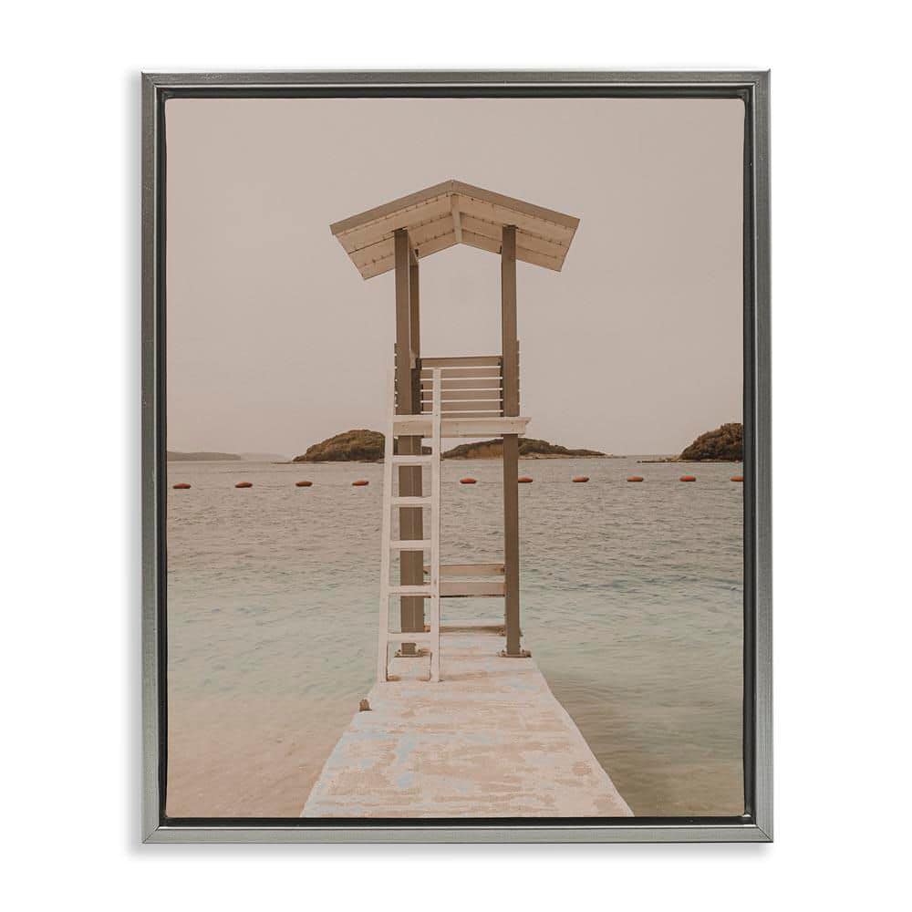 Stupell Industries Beach Lifeguard Lookout by LSR Design Studio Gray ...