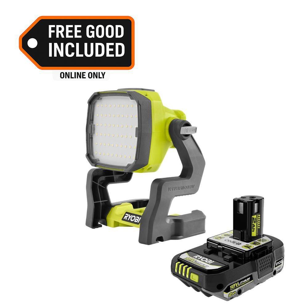 Reviews for RYOBI ONE+ 18V Hybrid LED Work Light with 2.0 Ah HIGH ...
