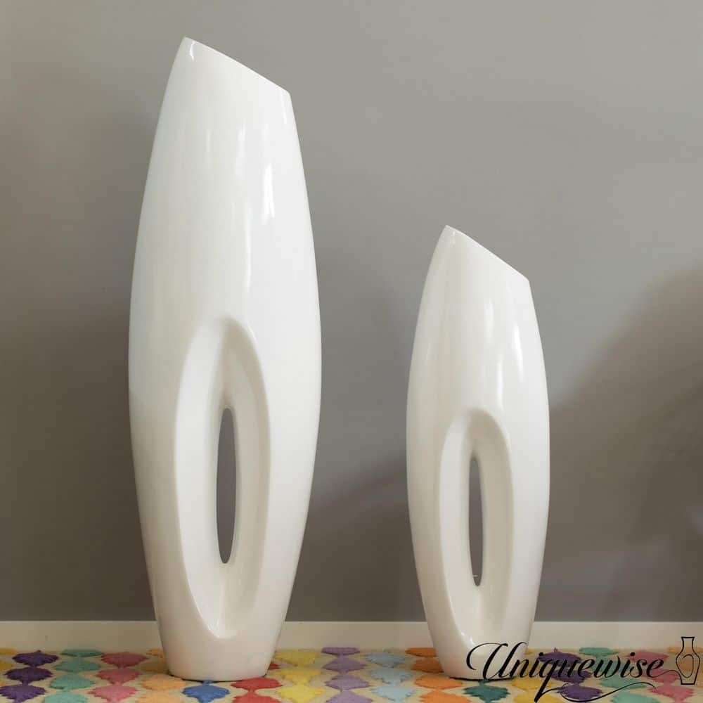 Uniquewise Tall Floor Vase, Modern White Large Floor Vase, for the ...